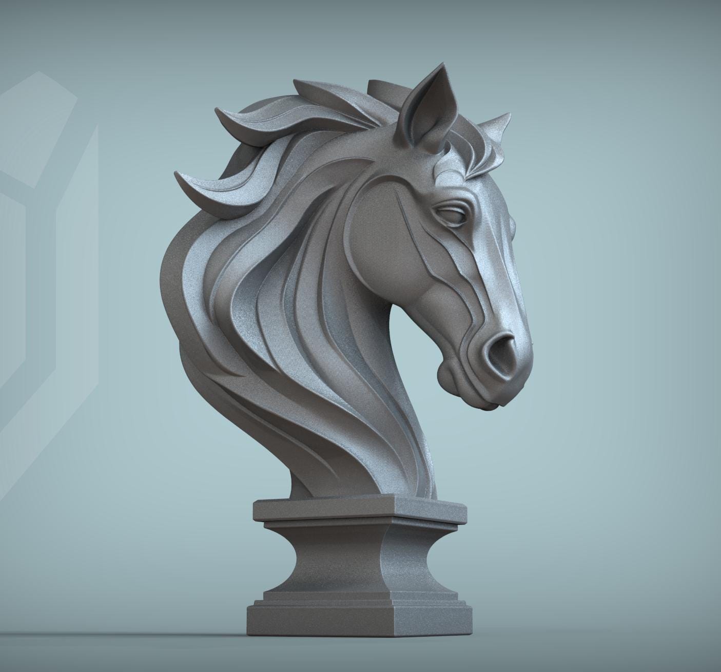 Graceful Horse Bust STL – Home Decor 3D STL Print Model – Special ...