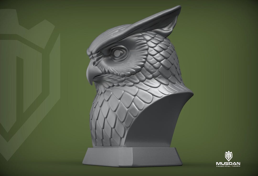 3D Printable Owl Bust: High Detail Fantasy Sculpture (STL File) - Etsy