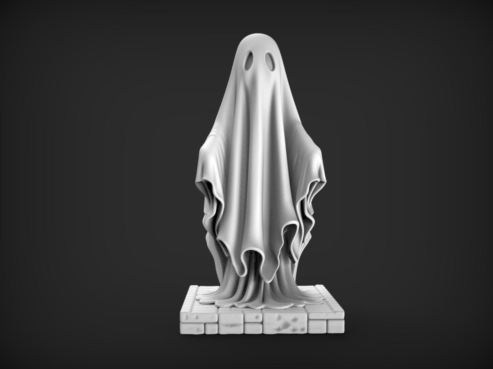 The Classic Ghost Halloween 3D Print STL Model - Etsy