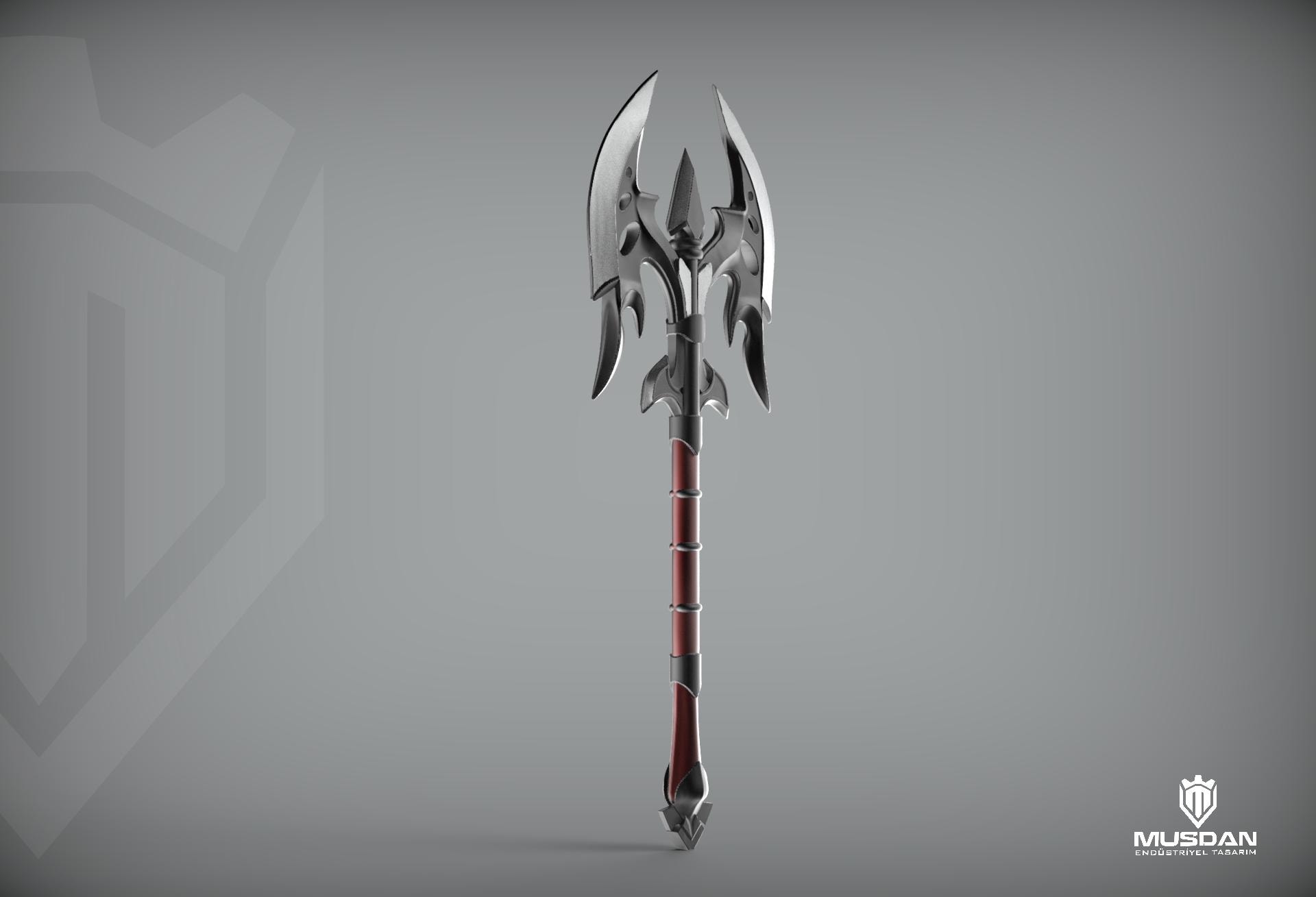 Hellforged Twin-blade Axe – Fantasy 3D Printable Weapon – Special ...