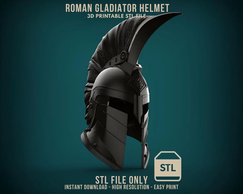 Roman Gladiator Helmet – 3D Printable STL Model - Etsy