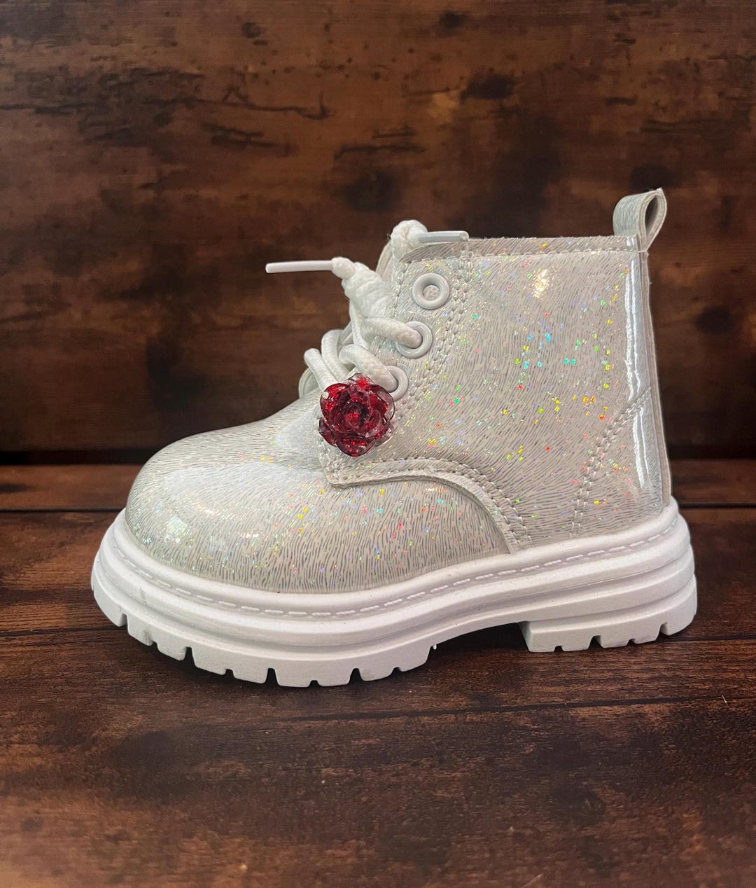 Pair of Red Rose Shoe Charms, Resin and Glitter Shoe Ornament, Shoe ...