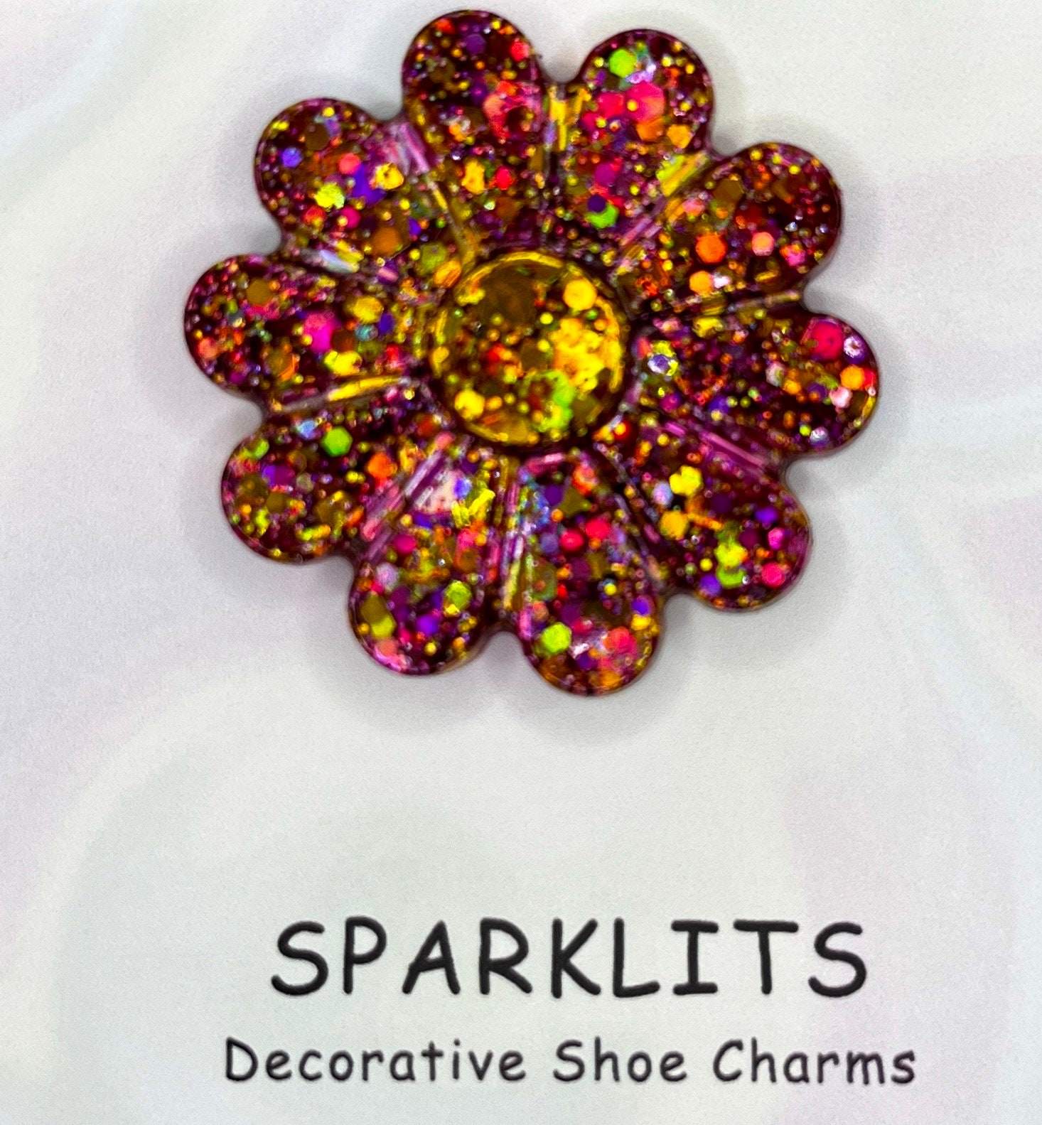 Rose Gold Flower Shaped Decorative Glitter Shoe Ornament, Shoe ...