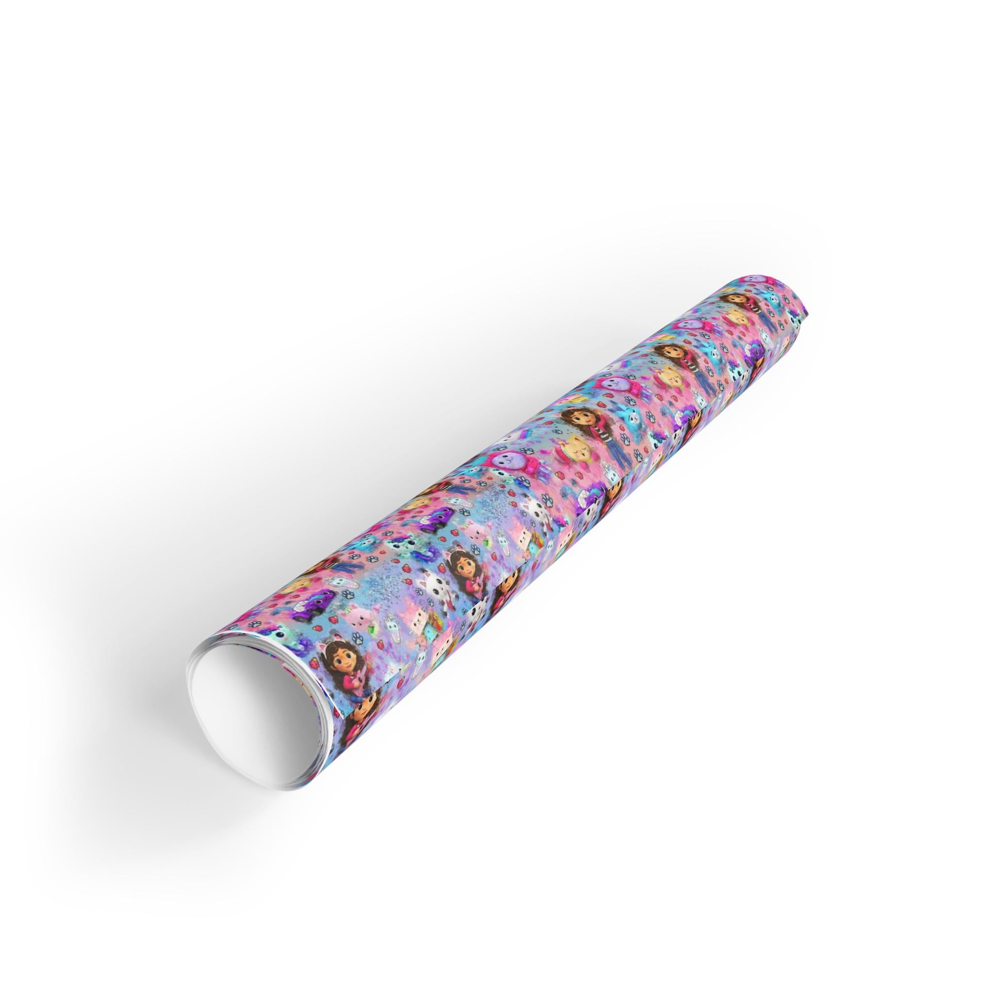 Wrapping Paper Rolls, Gabby Dollhouse Gift Wrap, Cute Doll Gift Wrap ...