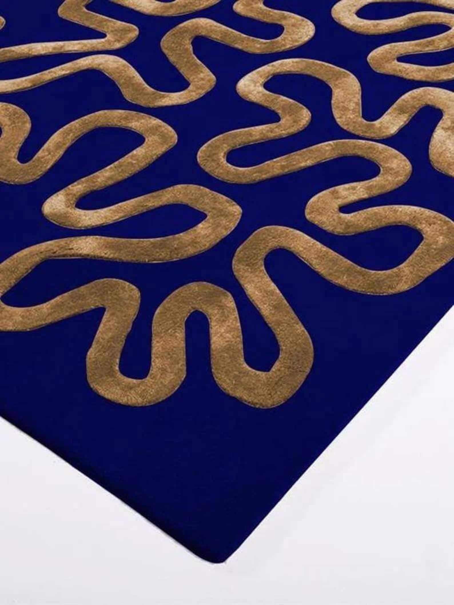 Hand Tufted Crooked Pattern Rug Wool and Viscose Rug /woolen Area Rugs ...