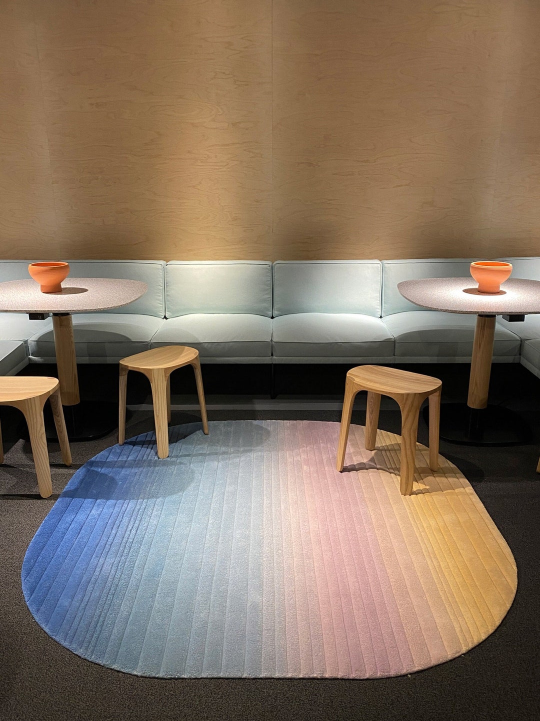 8x8 Round Multicolored Hand Tufted Woolen Area Rug for Hall Kitchen ...