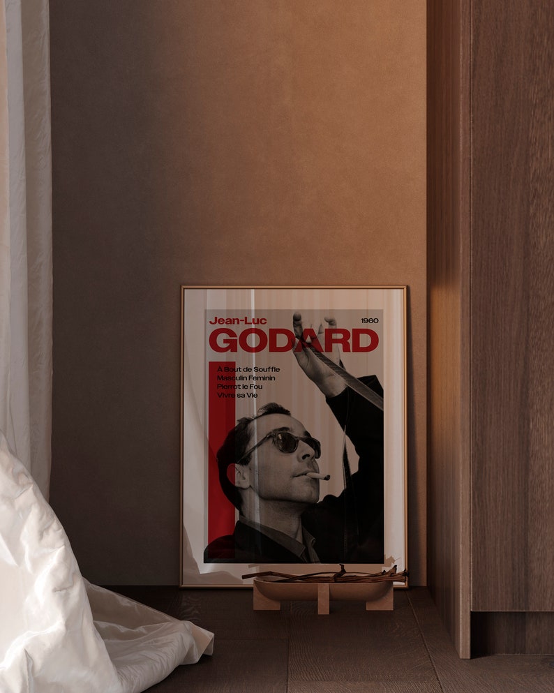 Jean-luc Godard Printable High Quality Poster | French Film Director ...