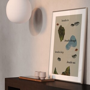 Breathe in Breathe Out Printable Poster Mindfulness Saying High Quality ...