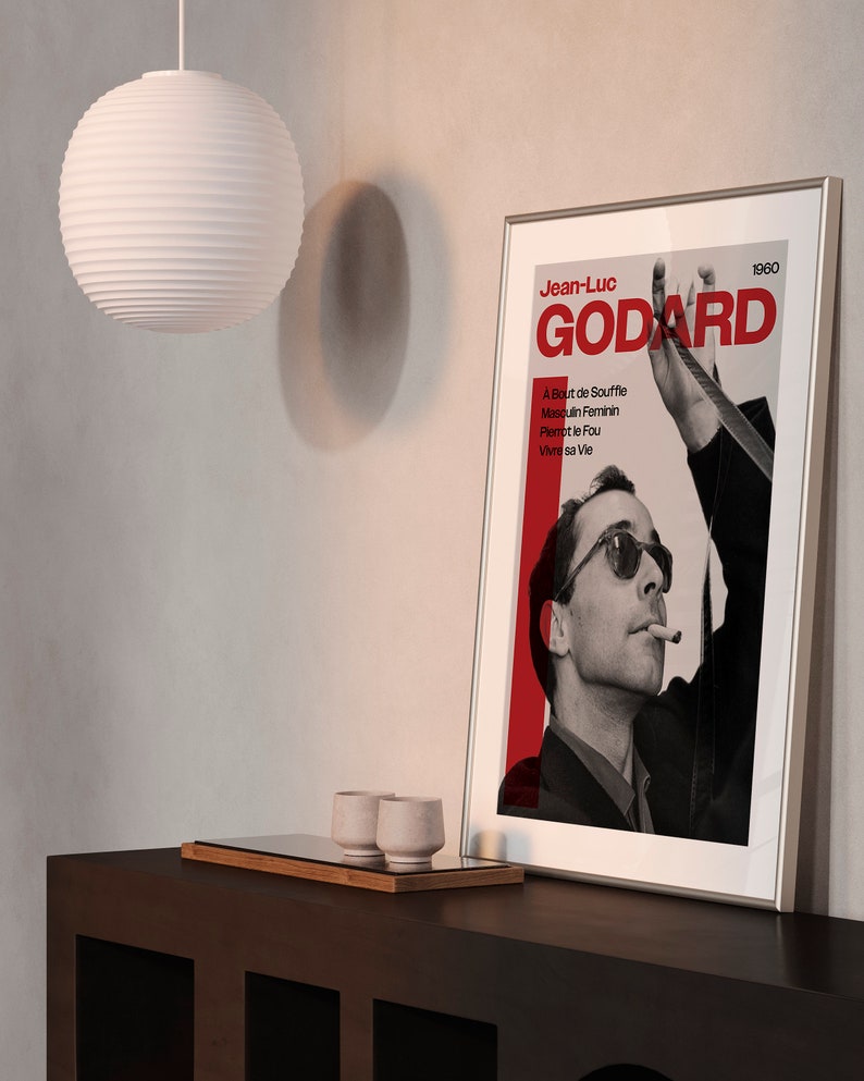 Jean-luc Godard Printable High Quality Poster | French Film Director ...
