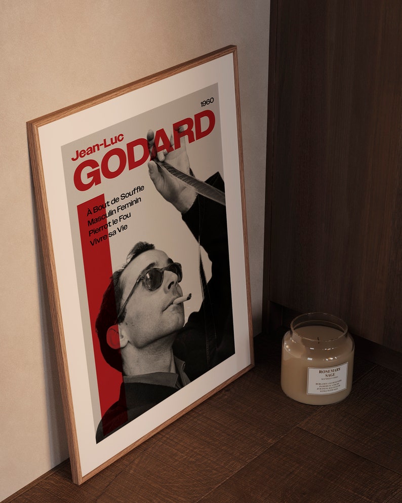 Jean-luc Godard Printable High Quality Poster | French Film Director ...