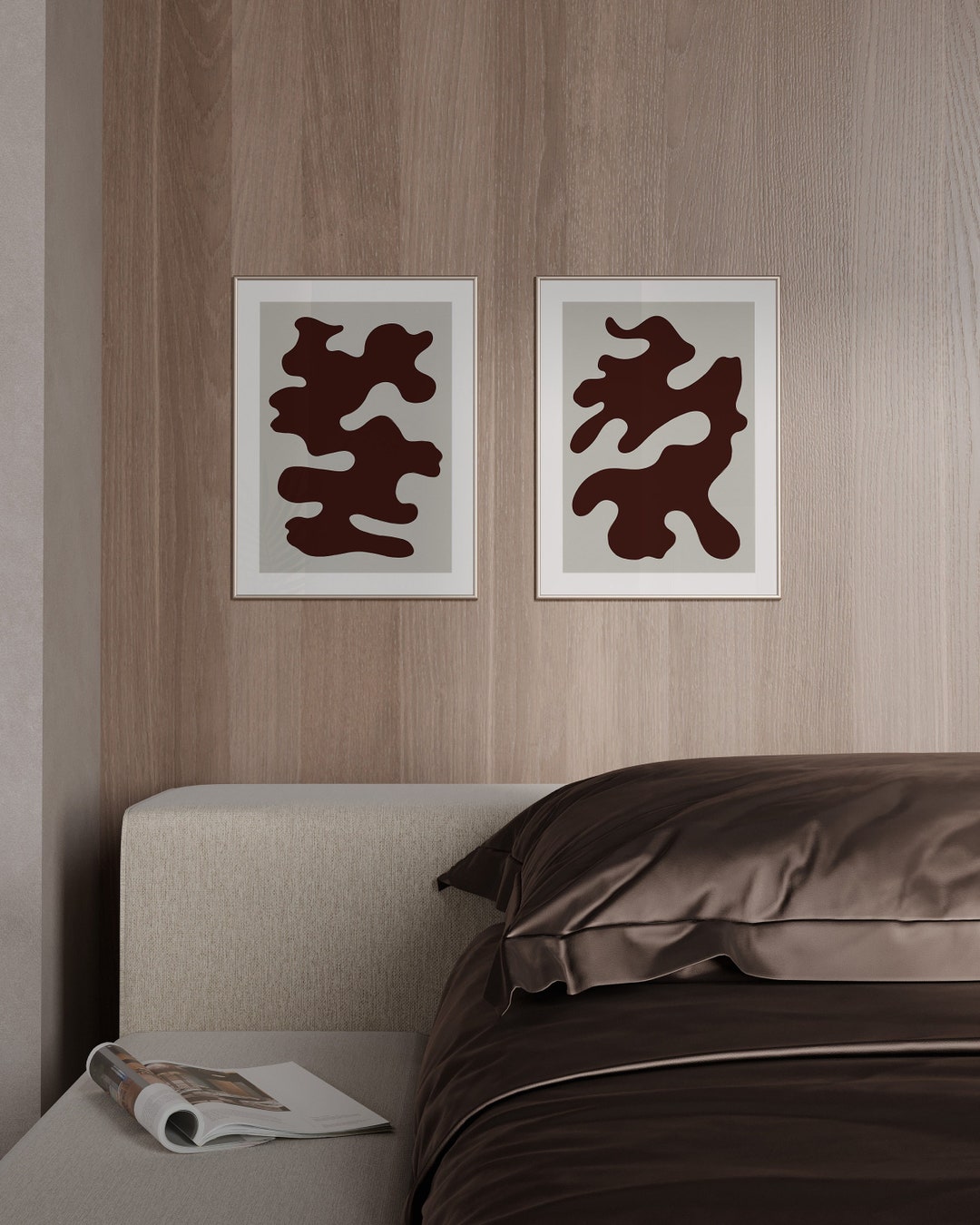 2x Abstract Printable Posters | Paint Brushstrokes High Quality Wall ...