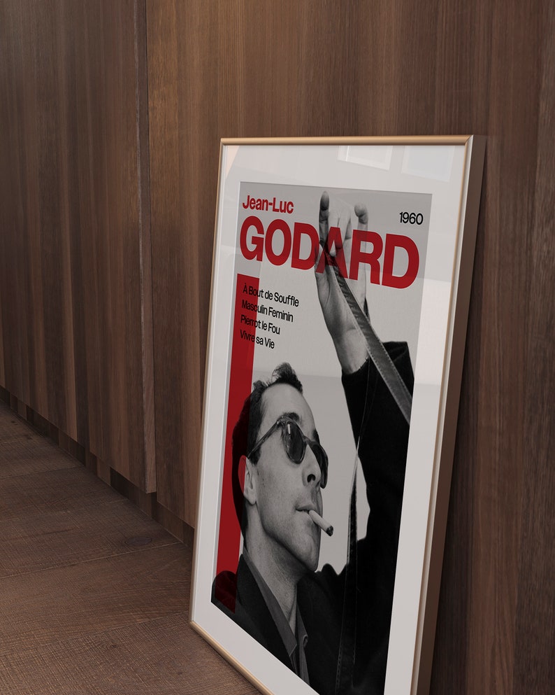 Jean-luc Godard Printable High Quality Poster | French Film Director ...