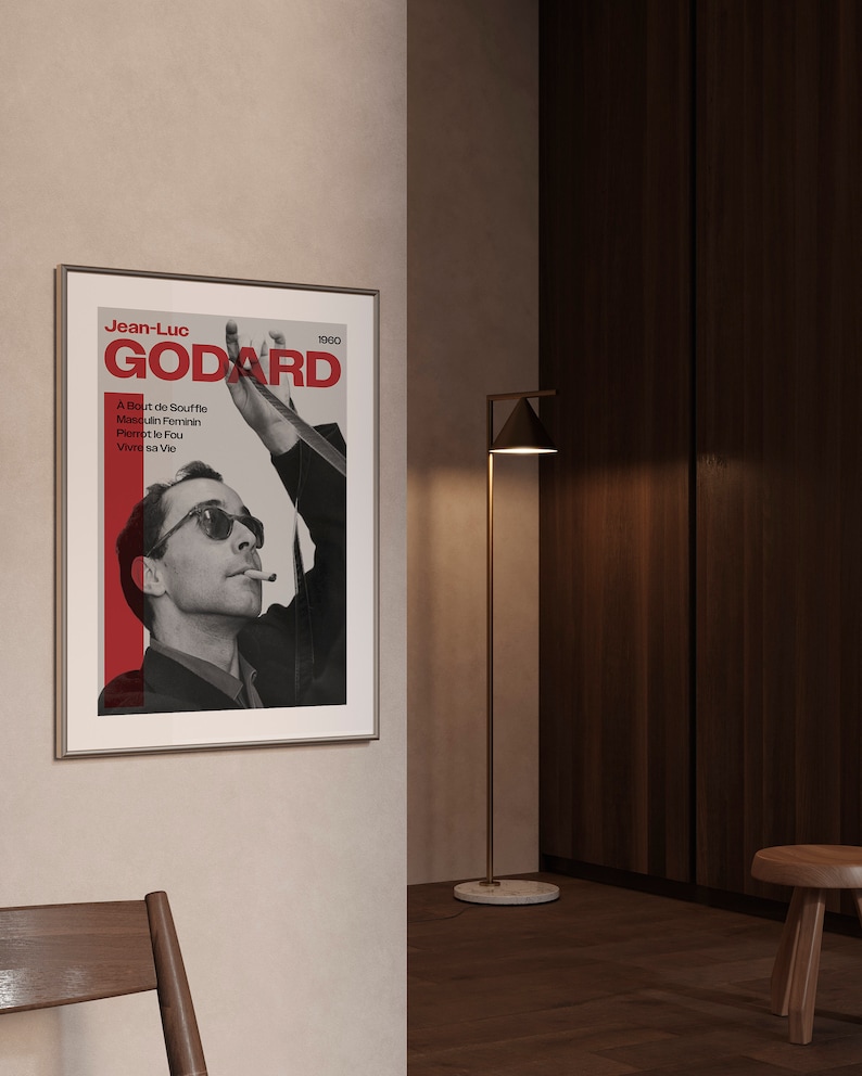 Jean-luc Godard Printable High Quality Poster | French Film Director ...