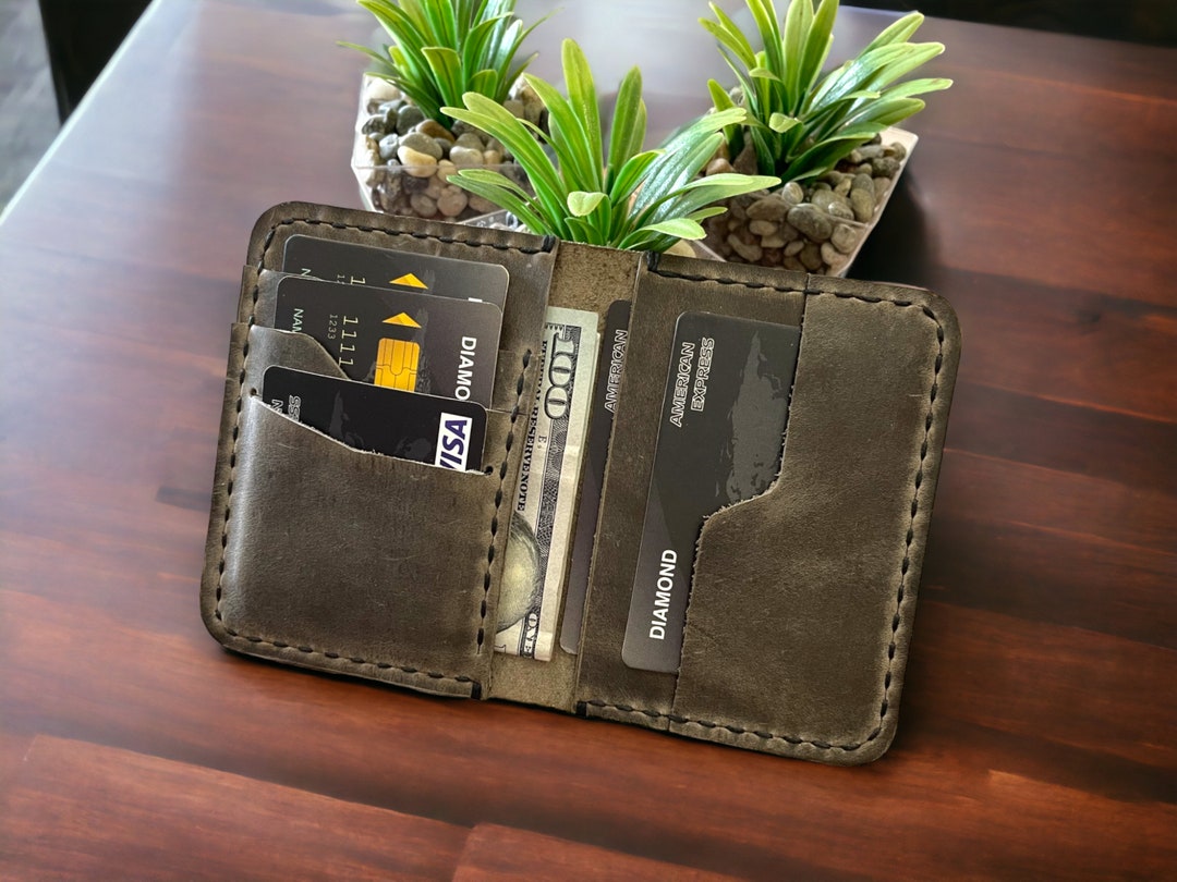 Handmade Slim Front Pocket Wallet, the Wilder Slim Wallet, Antique ...