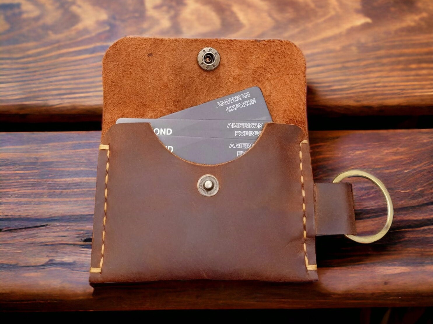 Keychain Wallet Credit Card Holder Case Change Coin Purse - Etsy