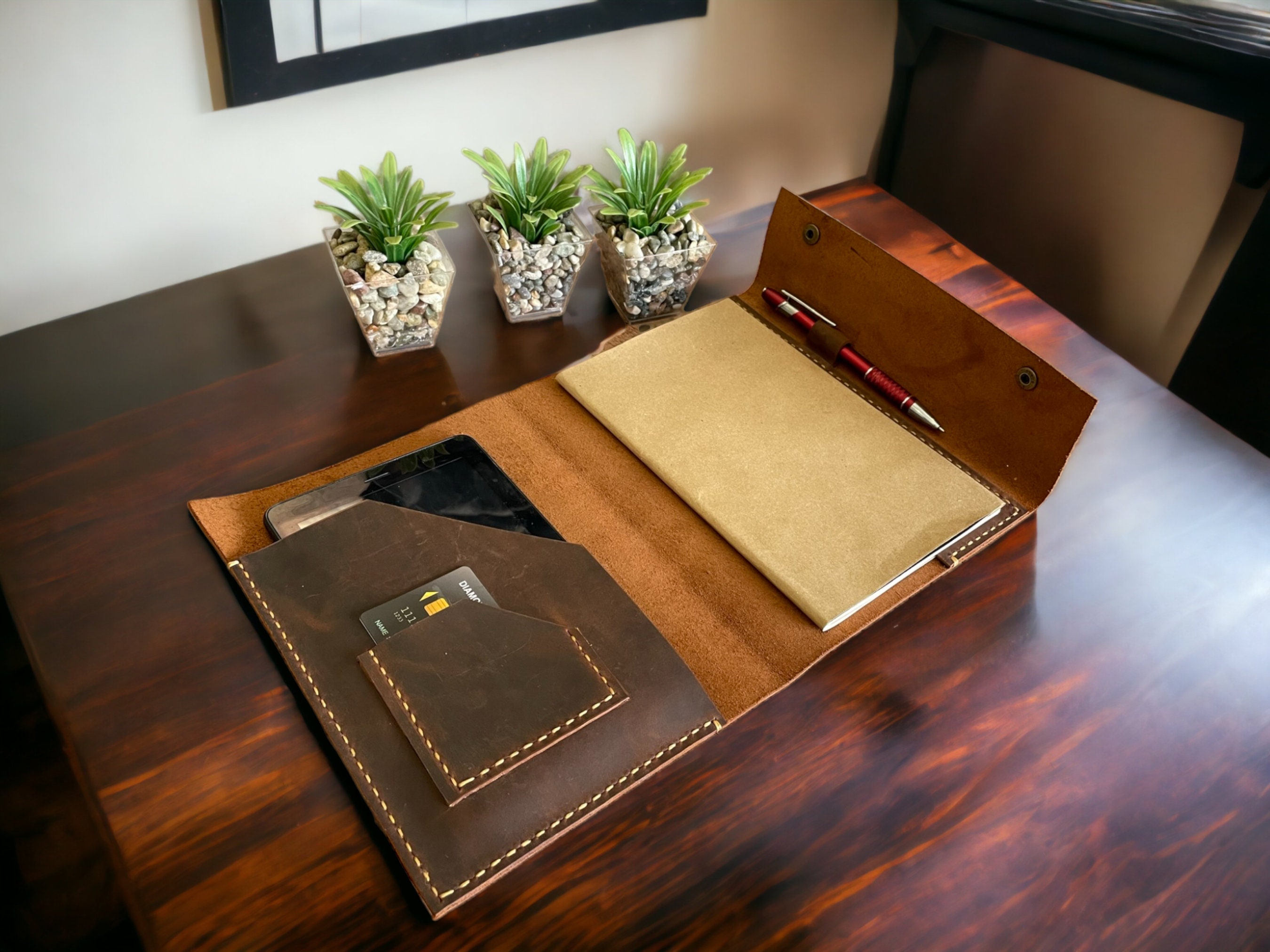 Personalized Refillable Portfolio, Custom Portfolio, Custom Leather ...