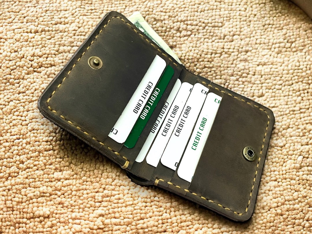 Men's Leather Wallet, Stylish Card Holder Wallet, Minimalist Card ...
