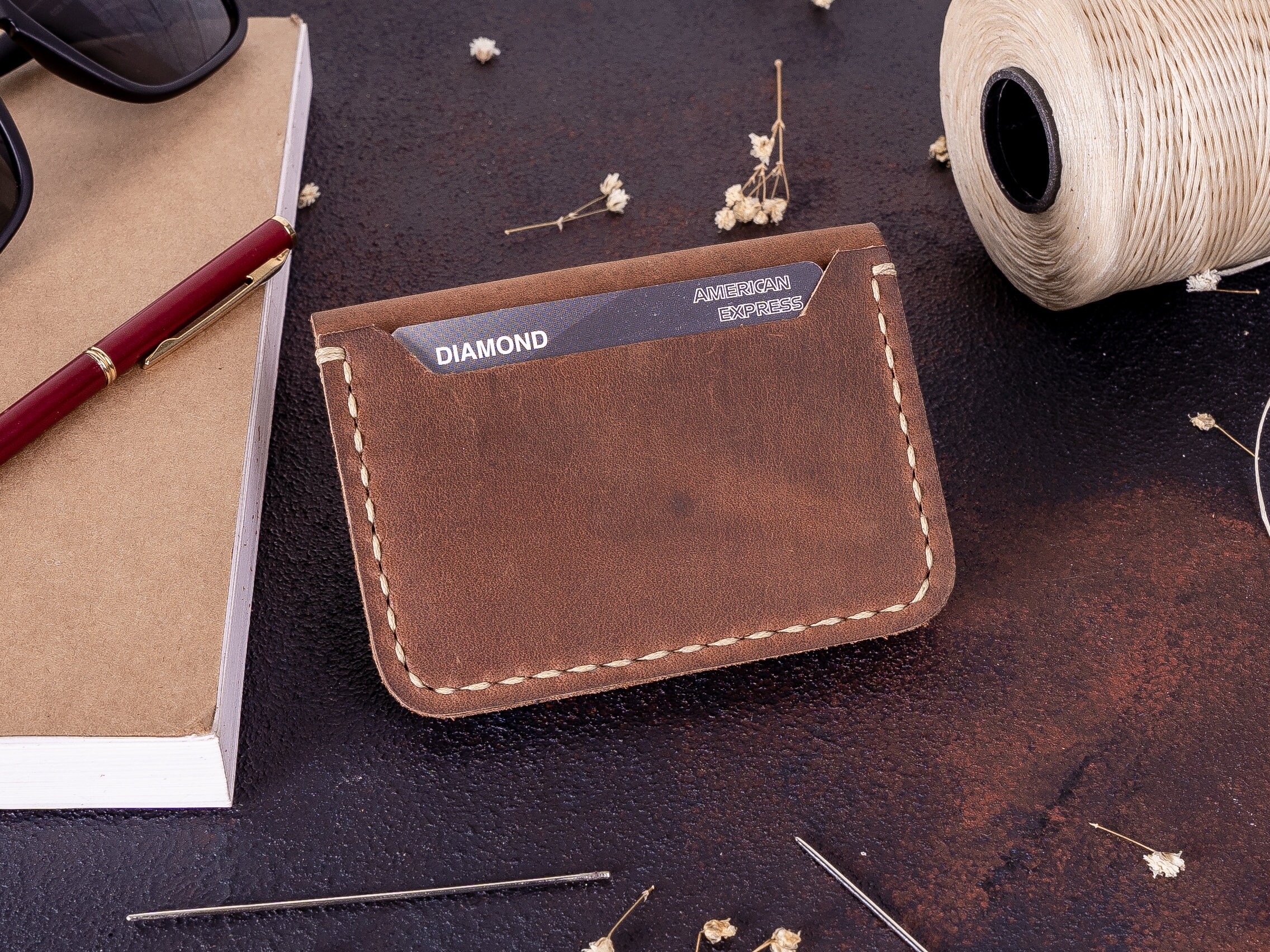 Handmade Slim Front Pocket Wallet, the Wilder Slim Wallet, Antique ...