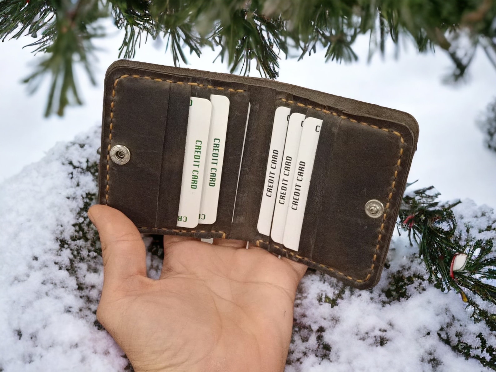 Men's Leather Wallet, Stylish Card Holder Wallet, Minimalist Card ...