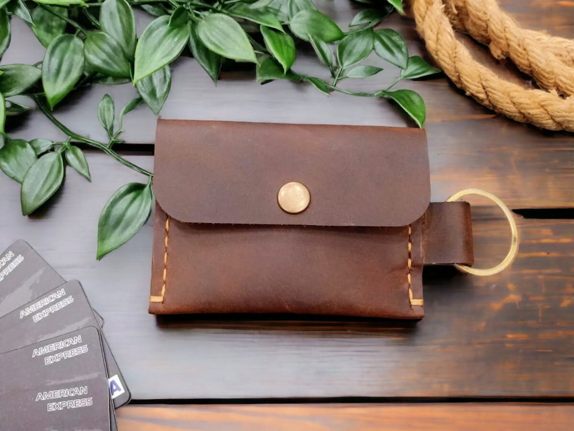 Keychain Wallet Credit Card Holder Case Change Coin Purse - Etsy