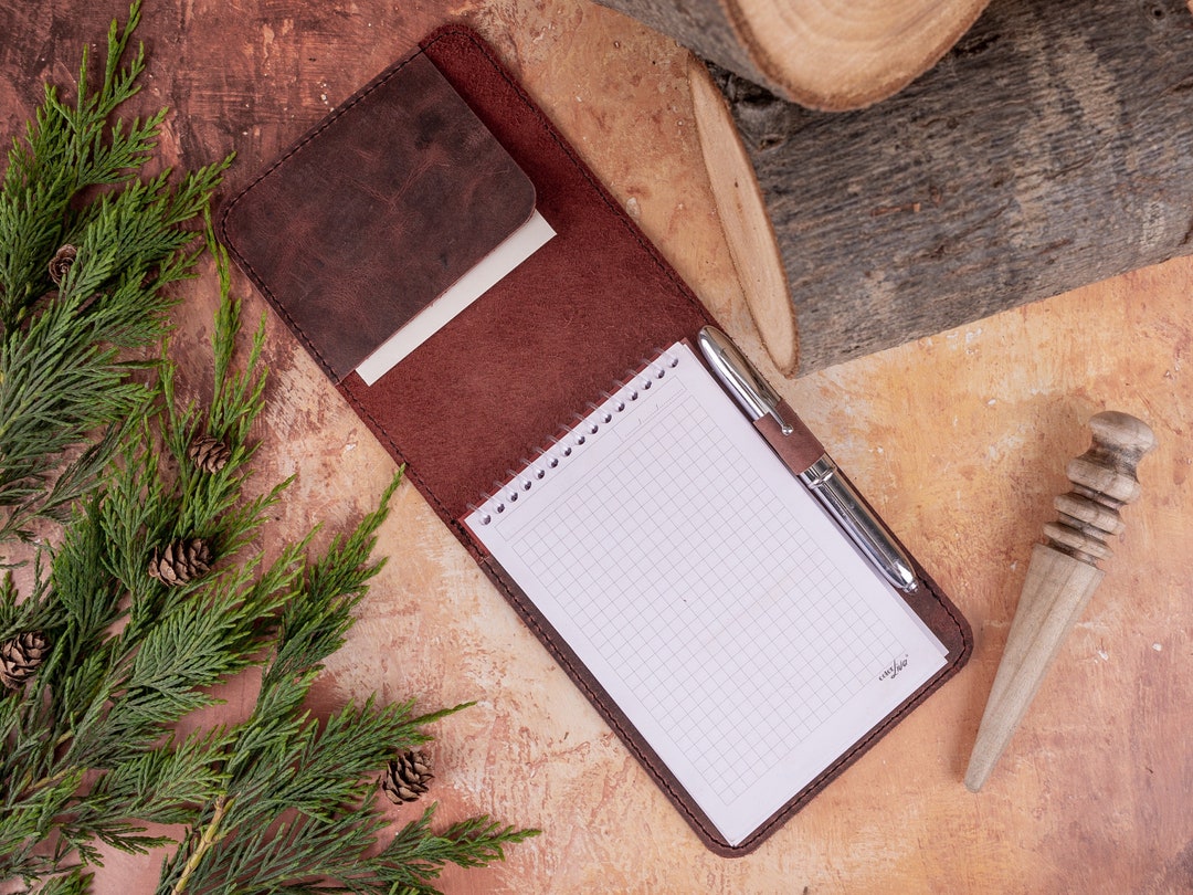 Personalized Leather Mini Notepad With Pen Custom 3 1/4 - Etsy