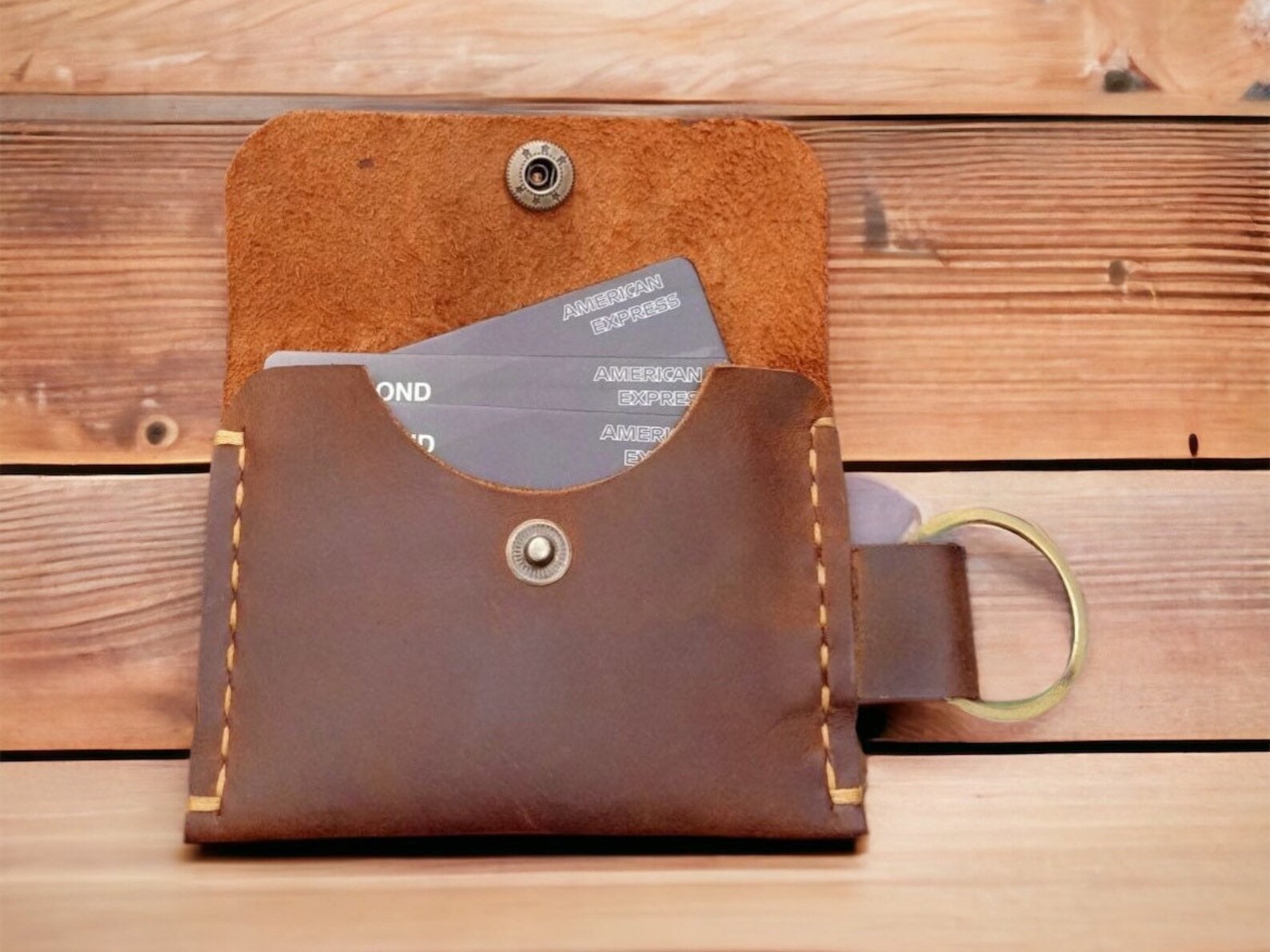 Keychain Wallet Credit Card Holder Case Change Coin Purse - Etsy