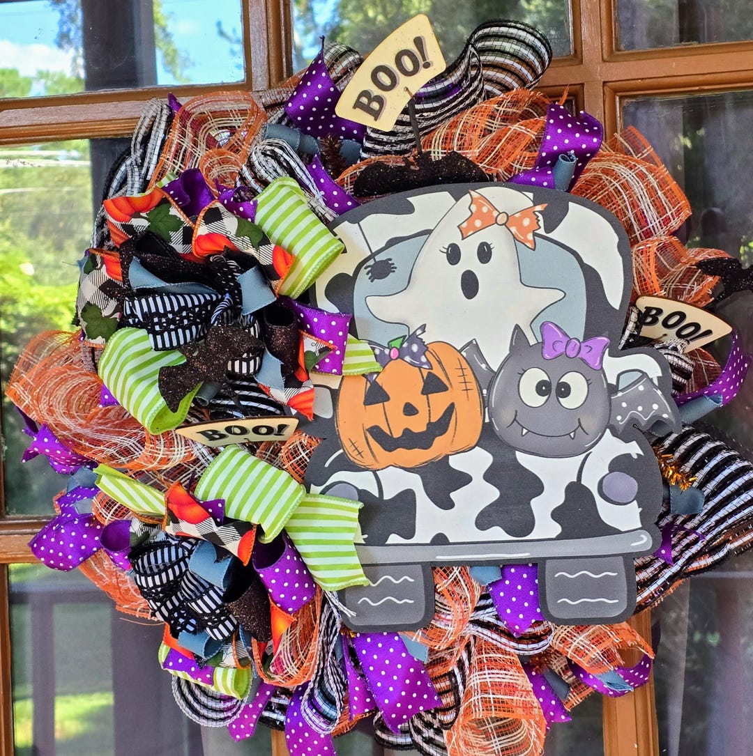 A Cow's Halloween: Ghosts, Bats and Pumpkin's Galore - Etsy