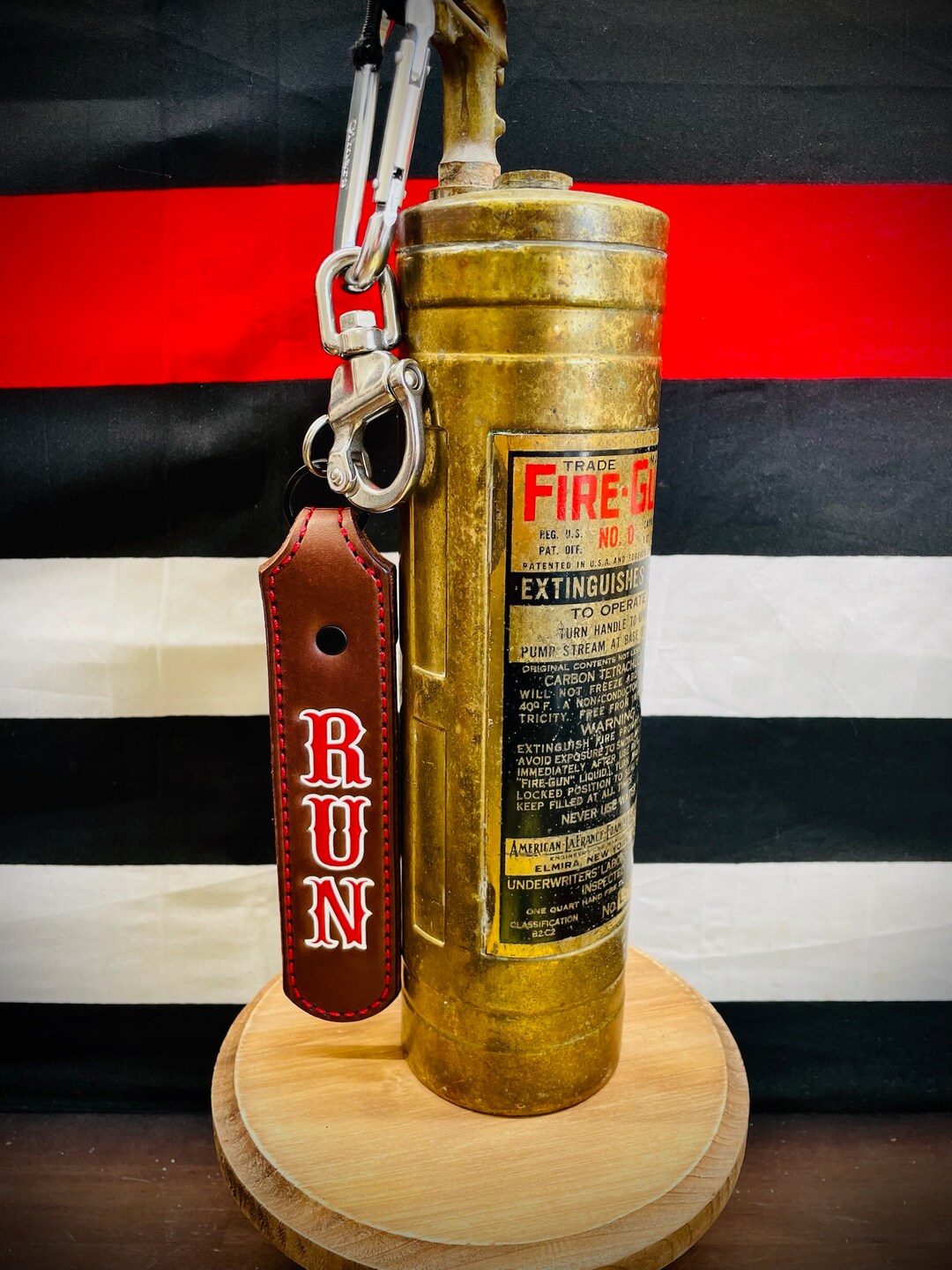 Firefighter SCBA Quick Release Swivel Shackle brown Leather Custom ...
