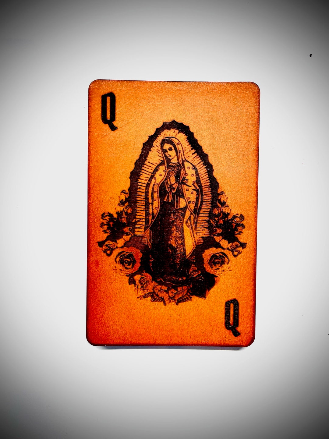 Firefighter Leather Helmet Playing Card-our Lady of Guadalupe - Etsy