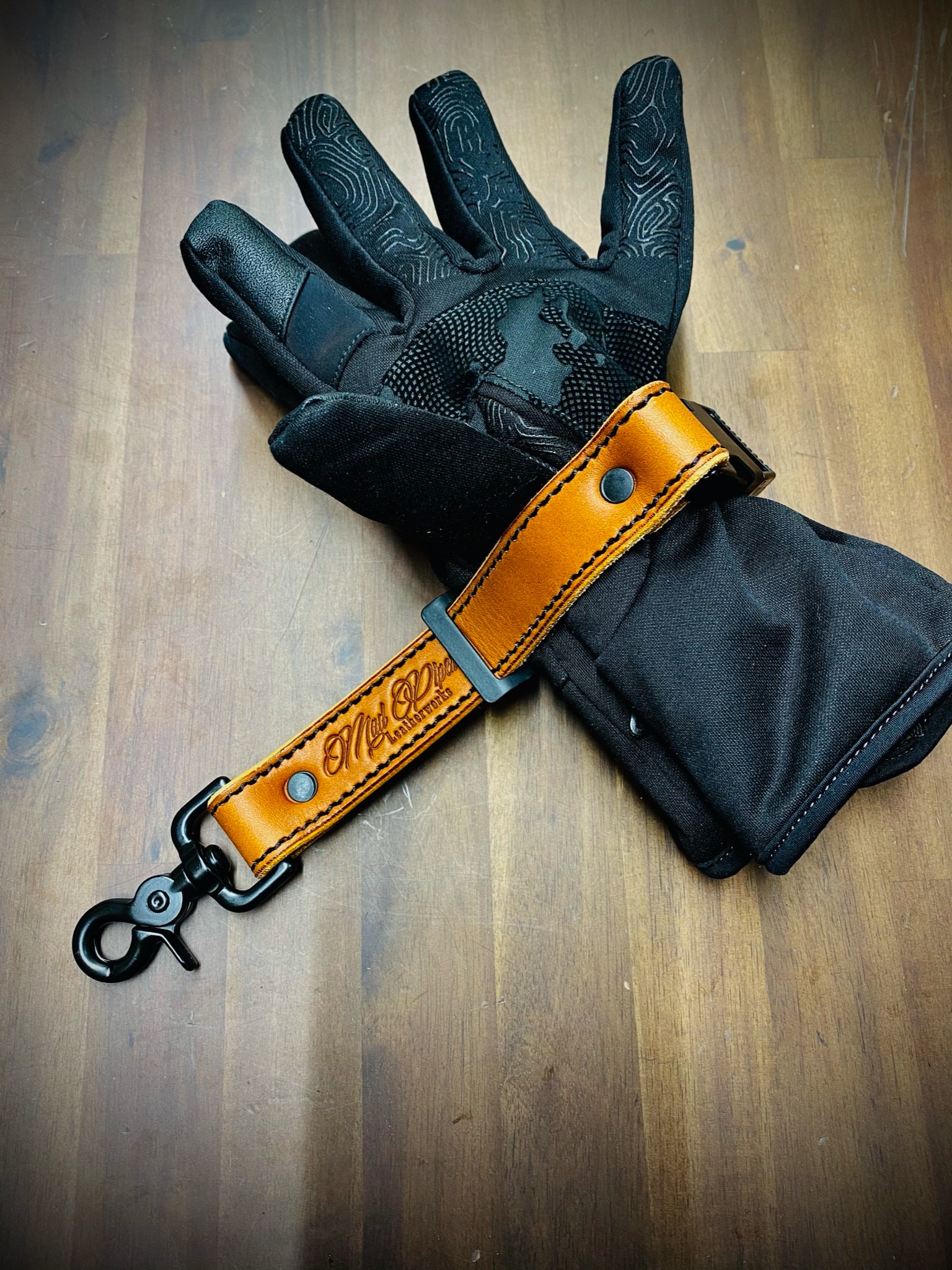 Personalized Firefighter Leather Glove Strap 12 Inch - Etsy