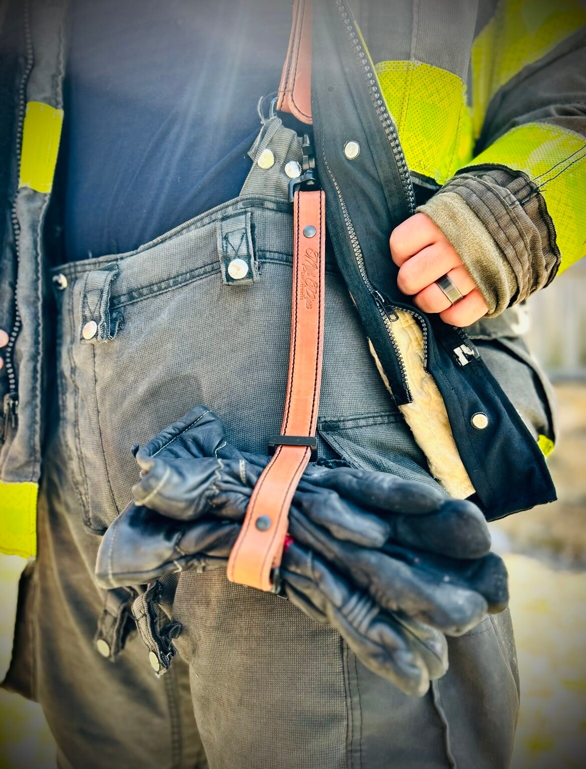 Firefighter Leather Glove Strap 12 Inch - Etsy