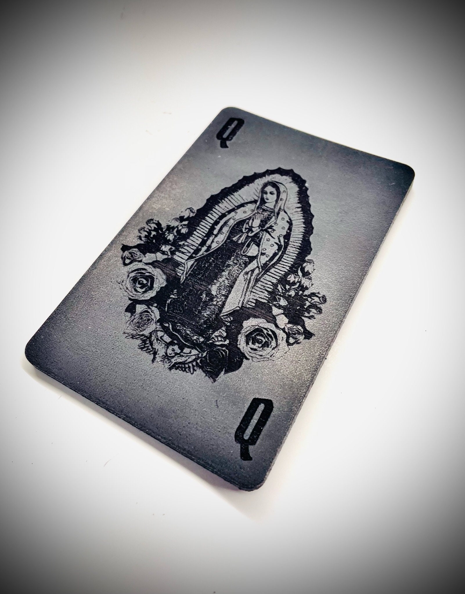 Firefighter Leather Helmet Playing Card-our Lady of Guadalupe - Etsy