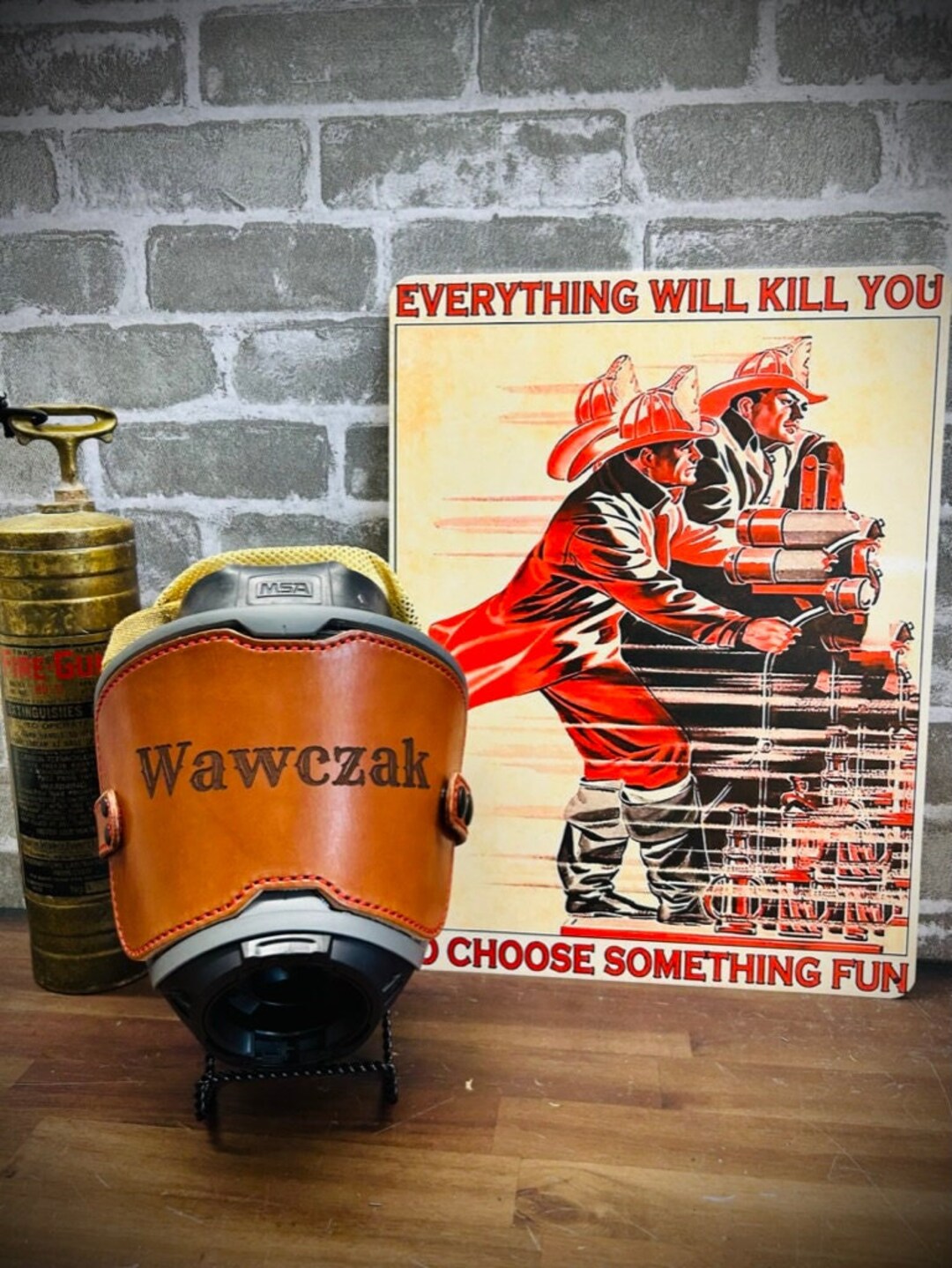 Personalized Firefighter SCBA Leather Mask Cover for MSA G-1 Mask - Etsy