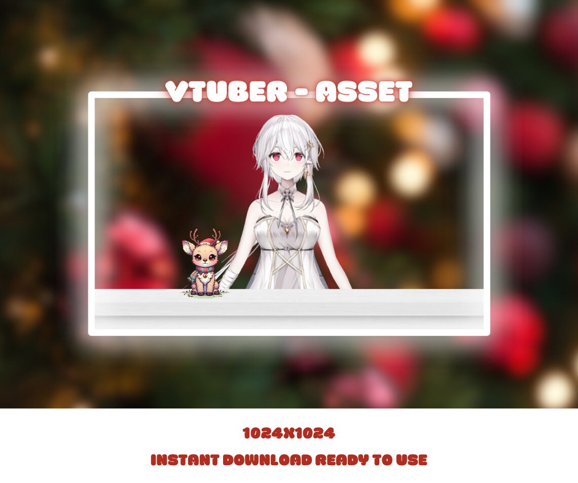 Vtuber Assets Winter Christmas Deer Fawn Kawaii - Etsy