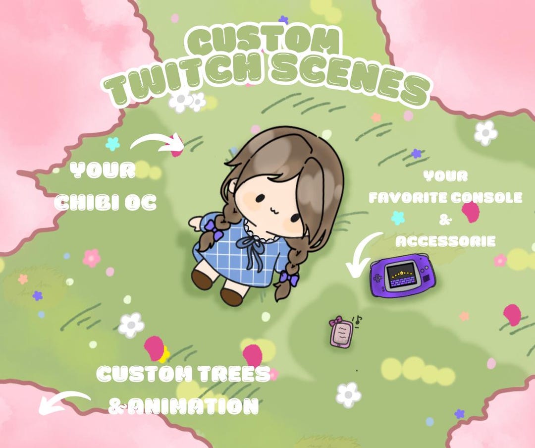 Cute and Custom Twitch Overlay - Animated Scenes for Starting, BRB and ...