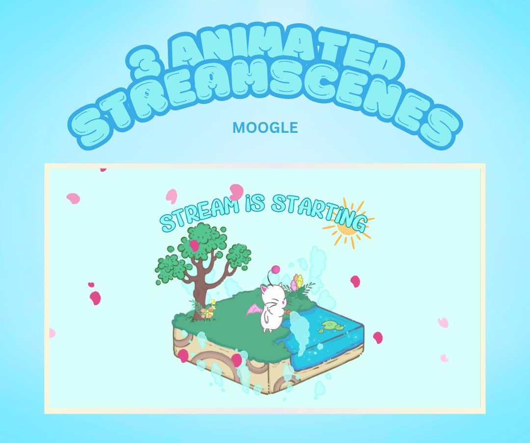 Final Fantasy Moogle Twitch Overlay - FFXIV Inspired - Gaming Console ...