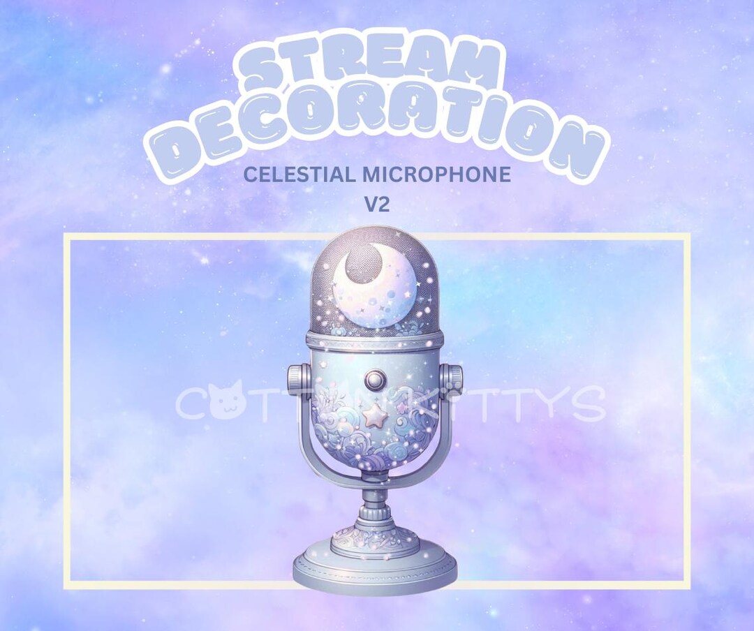 Cute Vtuber Asset - Celestial V2 Microphone - Vtuber Microphone ...