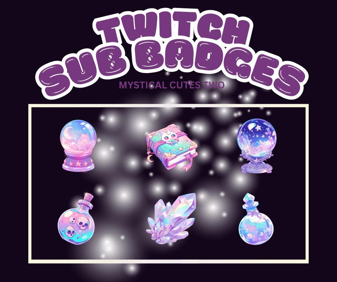 Mystical Twitch Sub-badges 6 Magical Symbols for Your Loyal Subscribers ...