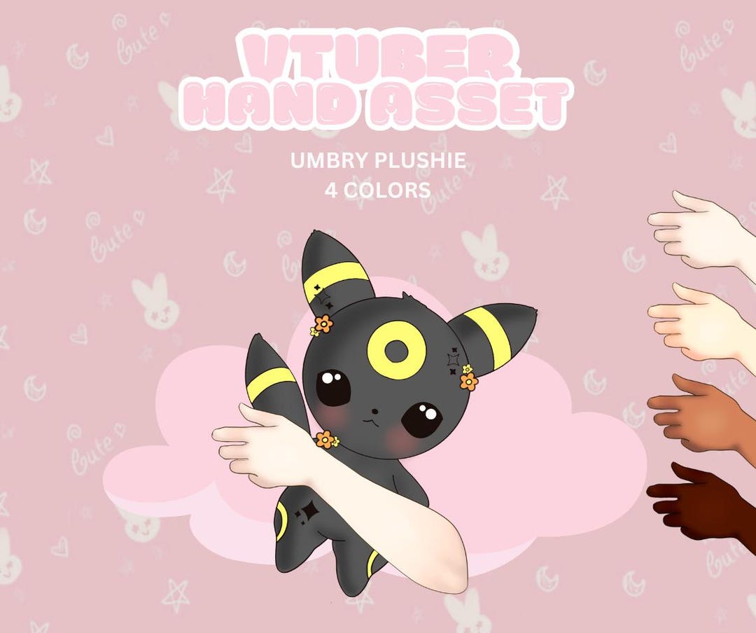 Vtuber Hand Asset – Pocket Monsters Inspired Umbry Plushie – Static ...