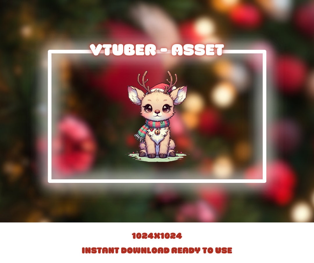 Vtuber Assets Winter Christmas Deer Fawn Kawaii - Etsy
