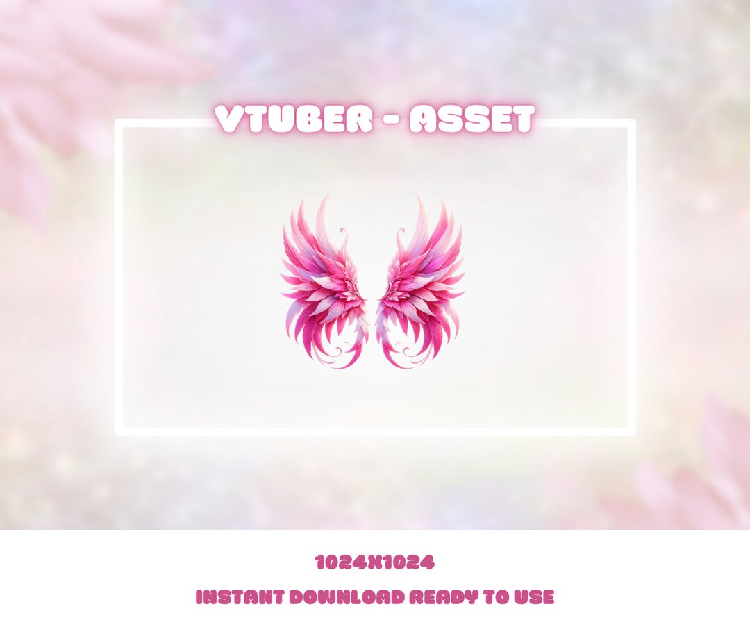 Vtuber Wings Pngtuber Wings Fantasy Wings Angel Demon Pink Pink Girly ...