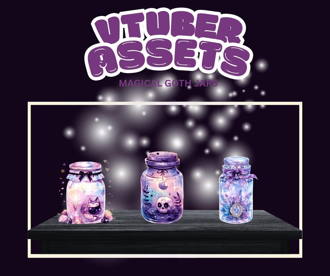 Magical Goth Jar Set 3 Magical Decorative Glasses With Skull, Amulet ...
