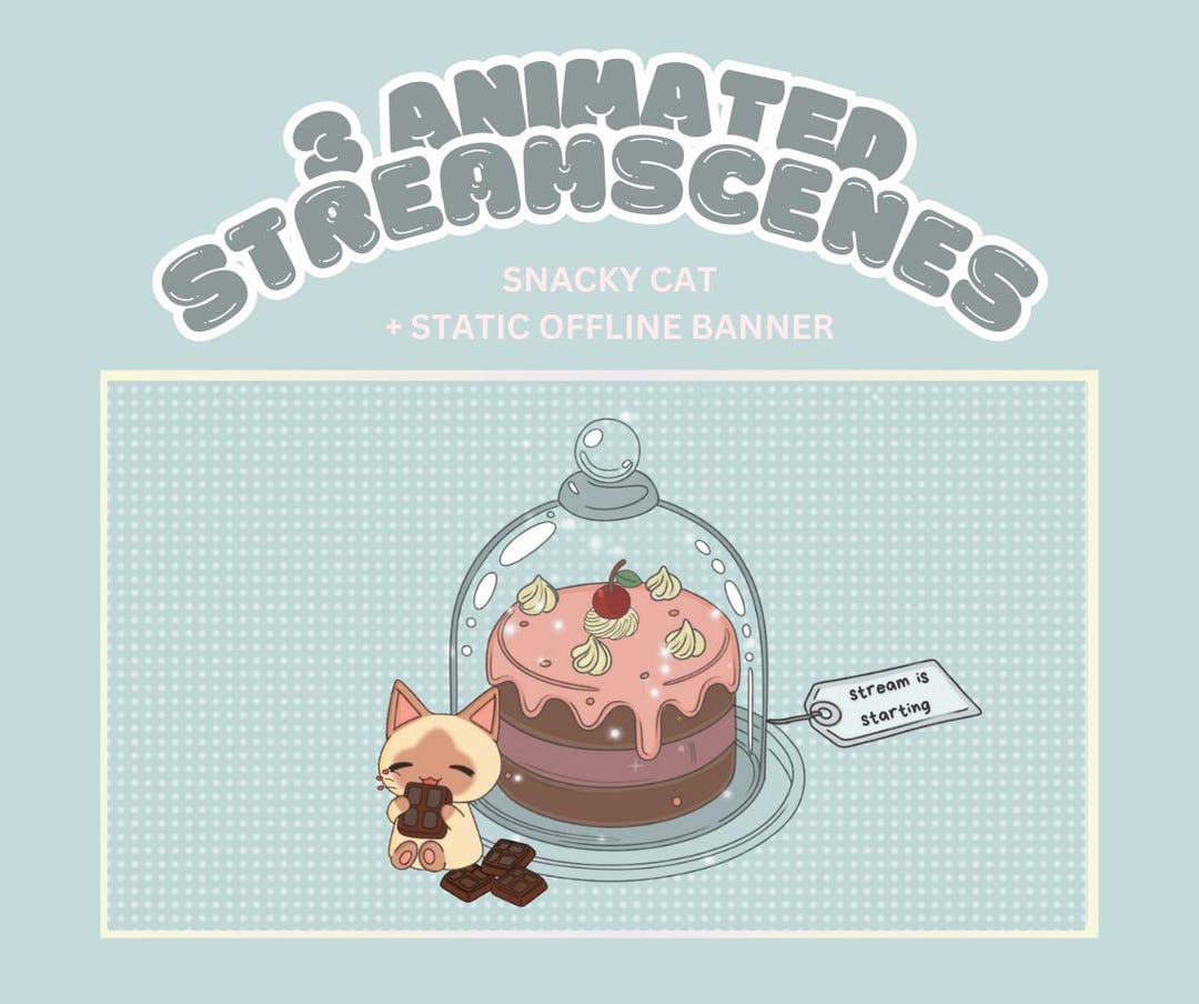 Snacking Cat With Cake and Chocolate - Palico Felyne - Animated Scenes ...