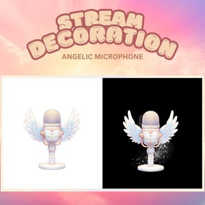 Cute Vtuber Asset - Angelic Microphone - Vtuber Microphone - Kawaii ...