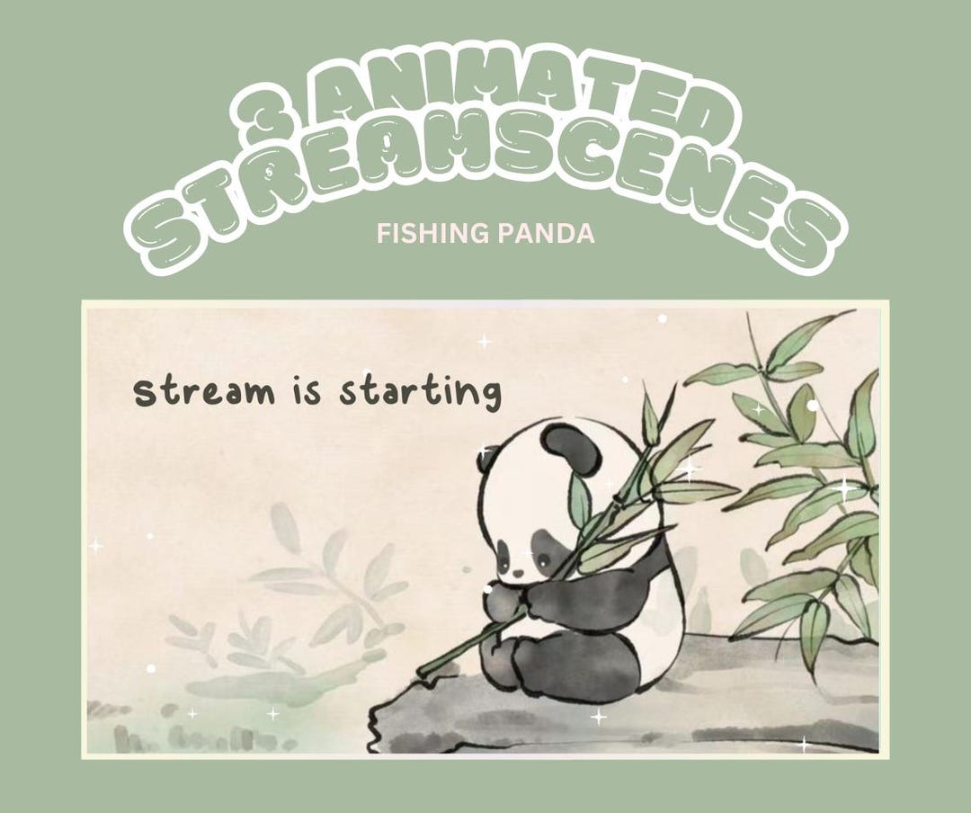Kawaii Panda Overlay - Animated Scenes - Starting, BRB, Ending - Twitch ...