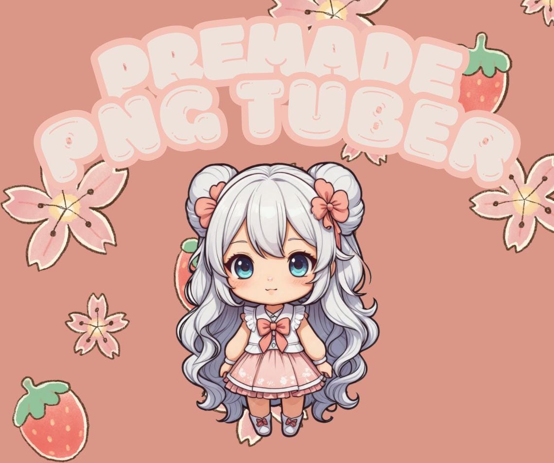 Premade Chibi PNG Tuber Kawaii Model Veadotube Mini Vtuber Girl Vtuber ...