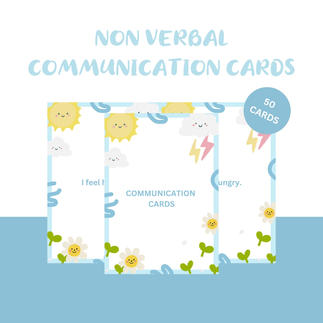 Communication Card Non-verbal Autism Instant Download - Etsy