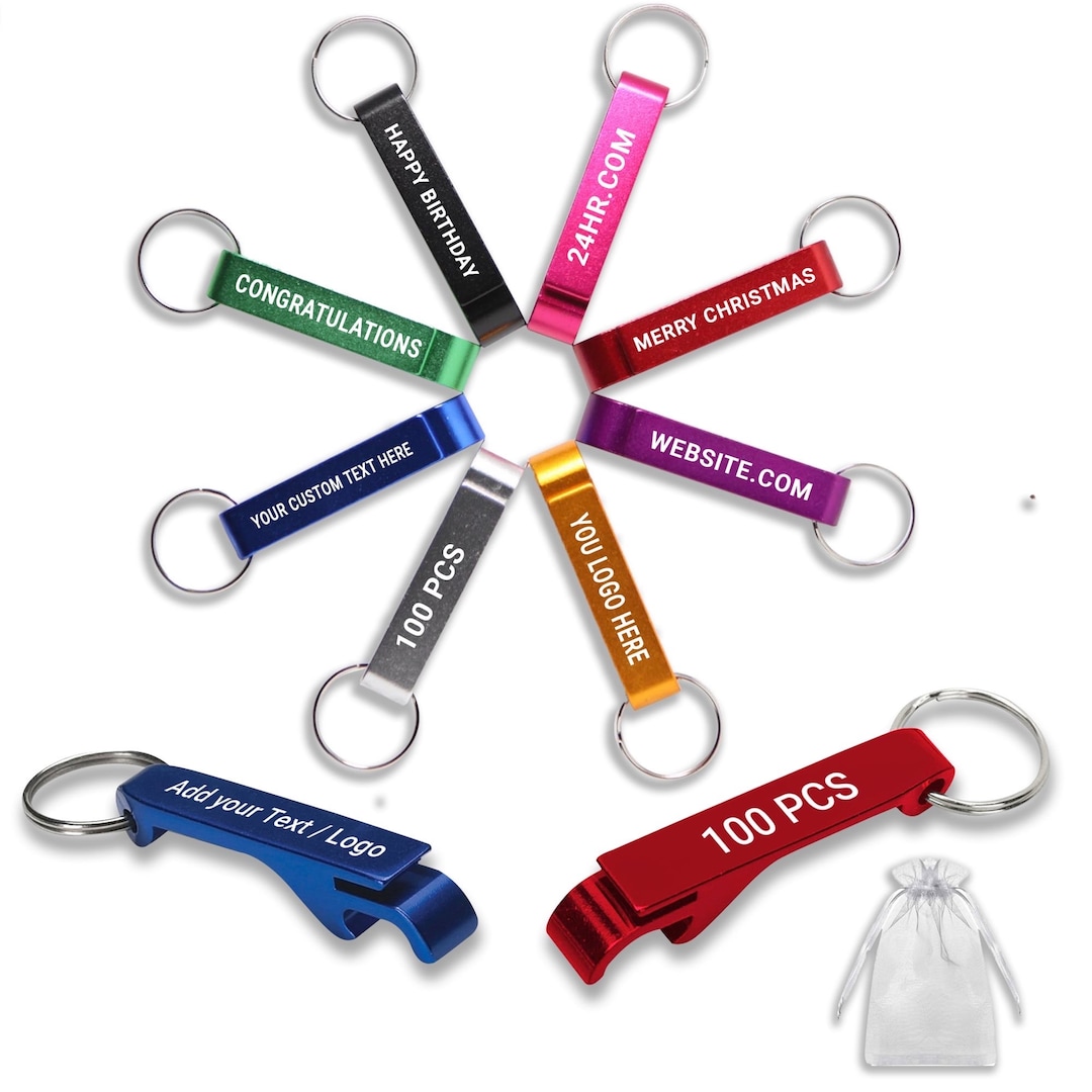 Personalized Bottle Opener• Custom Bottle Opener Keyring• Custom Opener ...