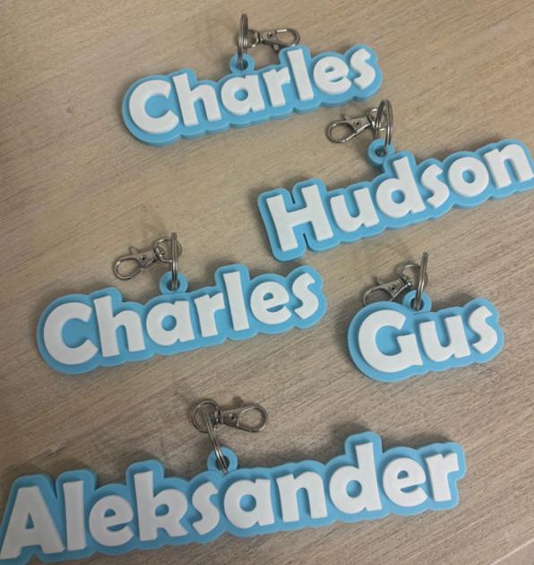 Custom 3D Print Name Keychain - Etsy