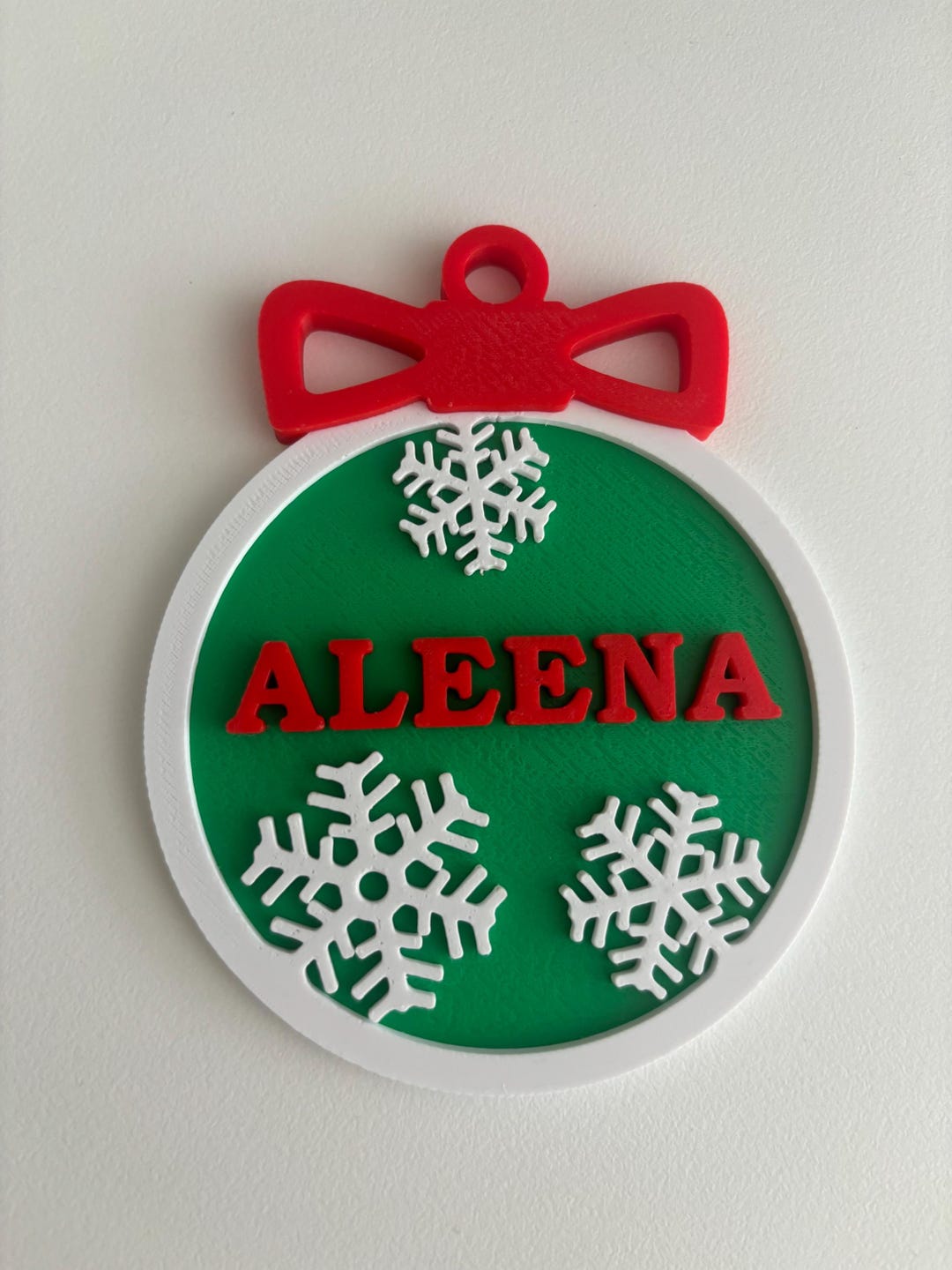 Custom Name Snowflake Ornament 3D Print - Etsy